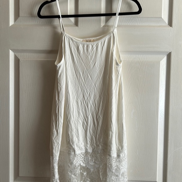 ODDY | Tops | Oddy White Tank With Lace | Poshmark
